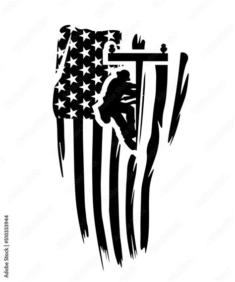 Lineman Svg Lineman Flag Svg Lineworker Svg Lineman American Flag