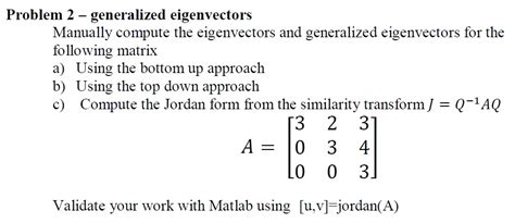 solved problem 2 generalized eigenvectors manually compute