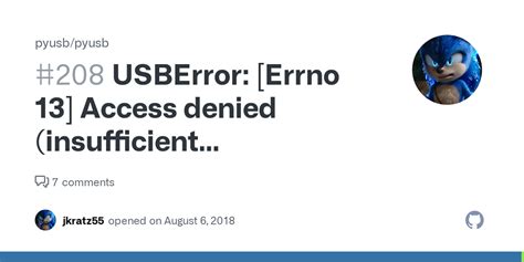 USBError Errno 13 Access Denied Insufficient Permissions MacOS