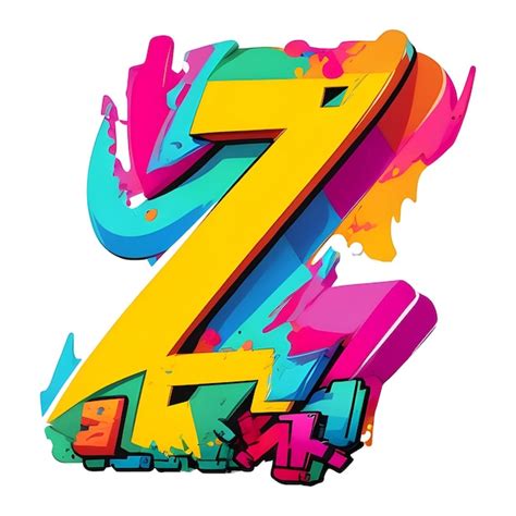 Premium Vector Colorfull Letter Z In D Style Text Effect