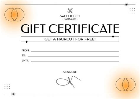 Free Printable Hair Salon Gift Certificate Template