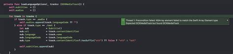 Precondition Failed NSArray Element Failed To Match Swift Array