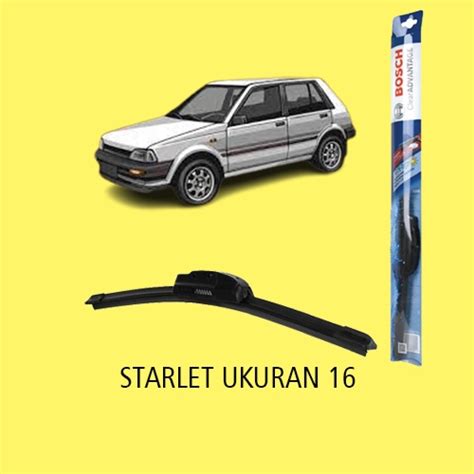 Jual Wiper Mobil Toyota Starlet Kotak Bossh Ukuran 16 Karet Shopee