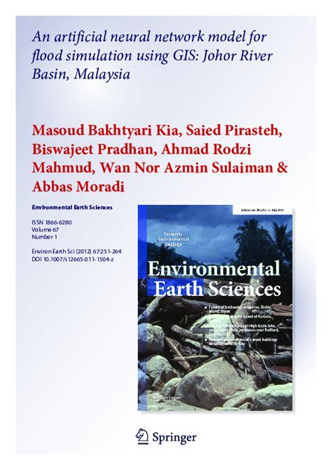 pdf an artificial neural network model for flood simulation using gis johor river basin