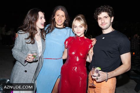 Annasophia Robb Breasts Nipples In Red Resin Dress AZNude