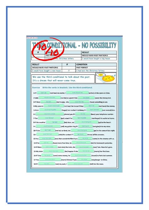 Third conditional no possibility Apuntes de Idioma Inglés Docsity