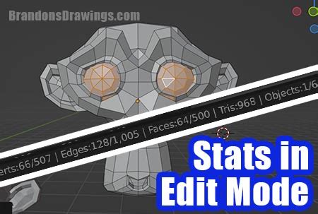 How To See Poly Count And Vertex Statistics In Blender Brandon S Drawings