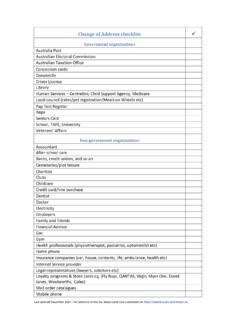 Change Of Address Checklist Australian Government Change Of Address