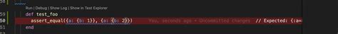 feature request output test result to a separate line · issue 89 · connorshea vscode ruby test