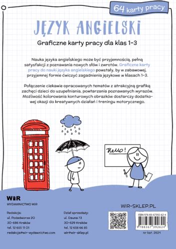 Język angielski Graficzne karty pracy dla klas 1 3 Księgarnia
