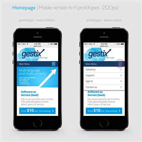Gestix Website Lo Fi And Hi Fi Usability Prototypes On Behance