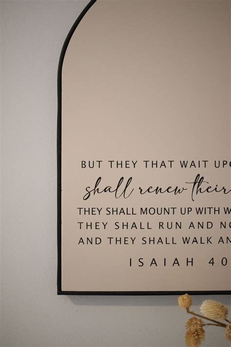Arched Sign Isaiah 40 31 Scripture Wall Art Grace And Mercy Living Room