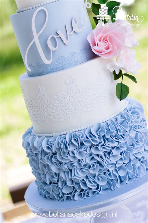 Licht Blauwe Bruidstaart Bellaria Cake Design