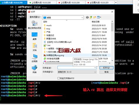 linux如何导出文件到本地 （lrzsz工具包）rz sz linux 文件上传下载 白眉大叔
