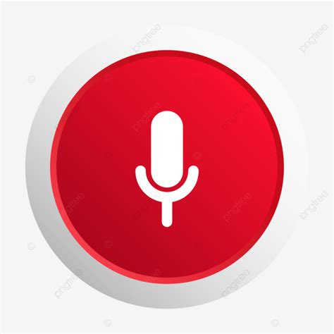 Red Audio Or Sound Record Button With White Combination Color Vector