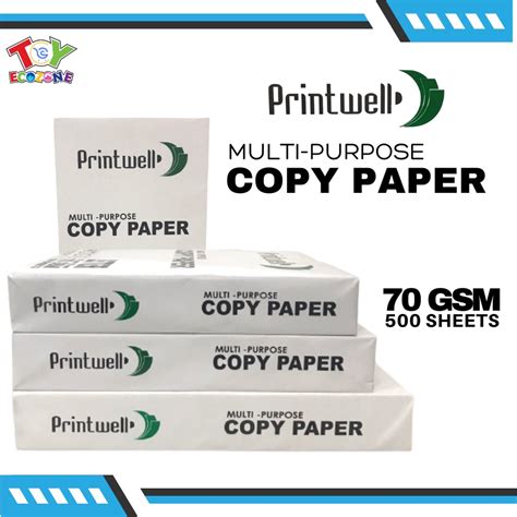 Hard Copy Printwell Bond Paper A4 Per Ream 500 Sheets 70 Gsm Shopee