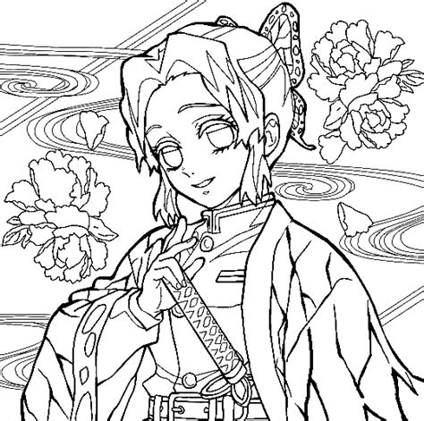 Pagina Da Colorare Shinobu Demon Slayer Pagine Da Colorare Stampabili