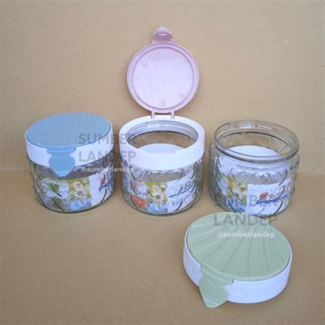 Jual Toples Set Isi 3 Tople Kaca Toples Diamond Toples Kue Toples