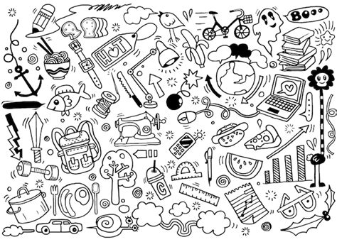 Dibujo A Mano Doodle Vector Premium
