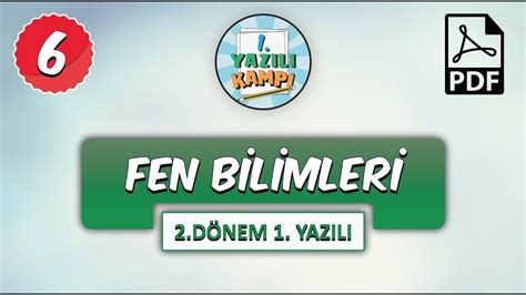 6 Sınıf Fen Bilimleri 2 Dönem 1 Yazılıya Hazırlık YouTube