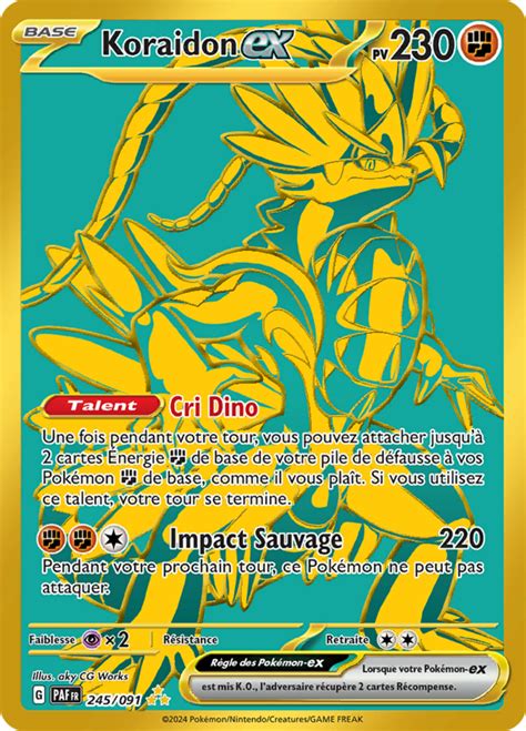 Koraidon ex Écarlate et Violet Destinées de Paldea 245 Poképédia