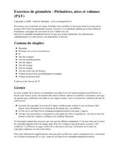Exercices de géométrie Périmètres aires et exercices de g 233 om