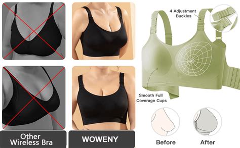 WOWENY Damen Vollschalen BH ohne Bügel Minimizer Bustier Push Up