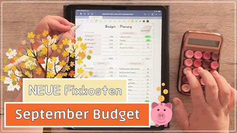 September Budget Planung l neue Fixkosten l Schritt für Schritt deine