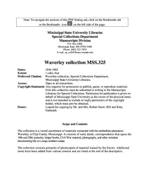 Fillable Online Library Msstate Note To Navigate The Sections Of This