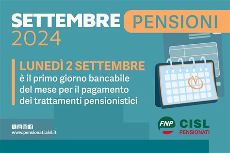 Pensioni Settembre 2024 Il Calendario Dei Pagamenti
