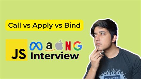 call apply and bind in javascript front end interview question youtube