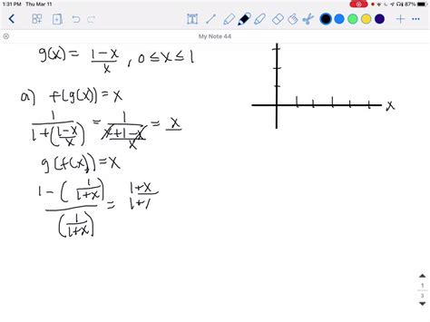 solved show that f and g are inverse functions a analytically and b graphically f x 1 1