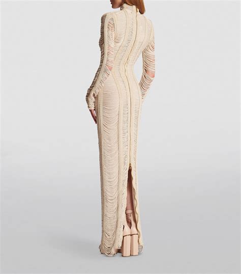Balmain Macramé Maxi Dress Harrods TT