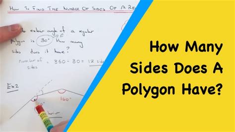 how to work out the number of sides of a regular polygon given the exterior angle name of
