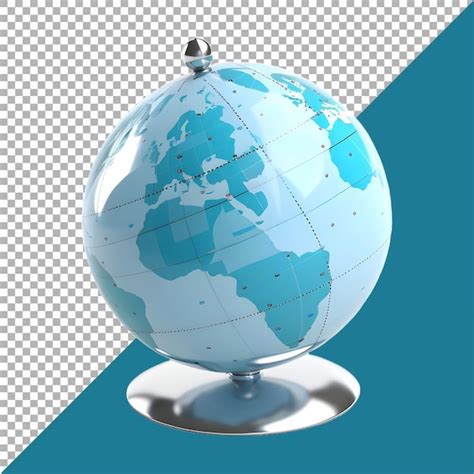 Premium Psd D Rendering Of A World Map On Earth Globe On Transparent