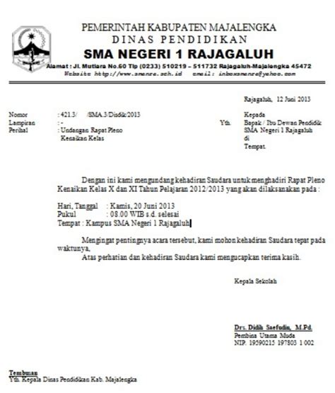 8 Contoh Surat Undangan Rapat Cara Membuatnya Lengkap