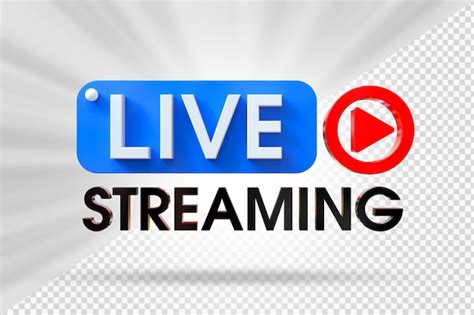 Renderização 3d de transmissão ao vivo PSD Premium