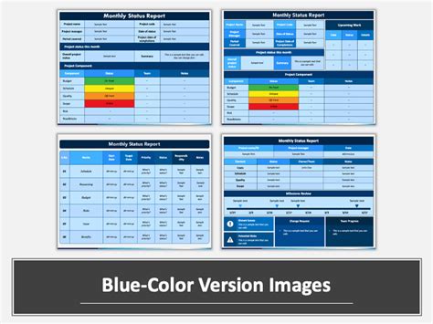 Monthly Status Report Powerpoint Template Ppt Slides