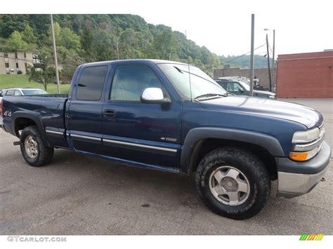2000 Indigo Blue Metallic Chevrolet Silverado 1500 LS Extended Cab 4x4