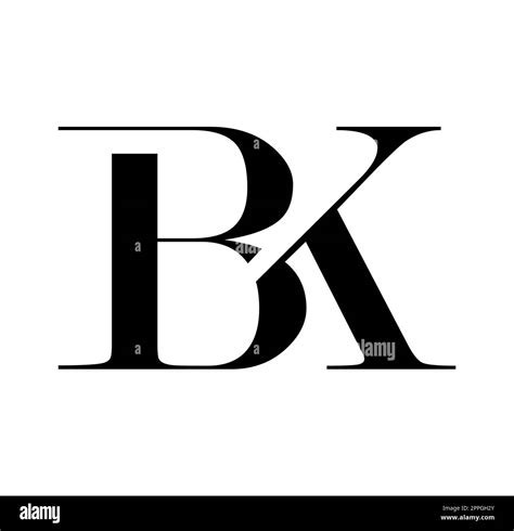Monogram Logo Vector Initial Letters BK Stock Vector Image Art Alamy