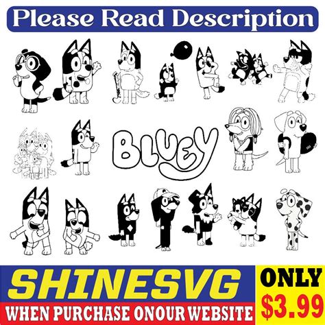 18 Designs Bluey SVG Bundle Bluey Svg Bluey Birthday Etsy