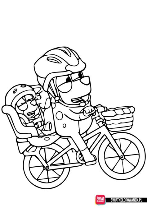 A Cartoon Character Riding A Bike With A Baby In The Basket On His Back