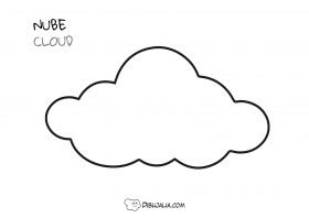 Silueta De Nube Dibujo Dibujalia Dibujos Para Colorear Y