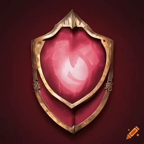 Red Dragon Heart Shield Artifact On Craiyon