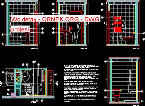 Wc Detay Dwg Projesi Autocad Projeler