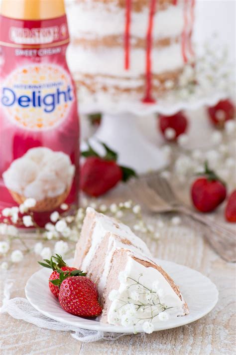 Strawberries And Cream Naked Cake