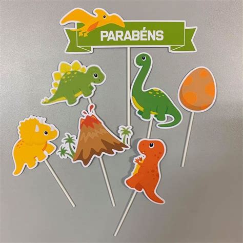 KIT TOPPERS DINOSSAUROS Festamania Artigos Para Festas E Cake Design