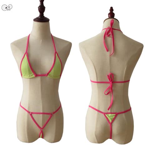 Conjunto de microbikini brasileño con Tanga para mujer traje de baño