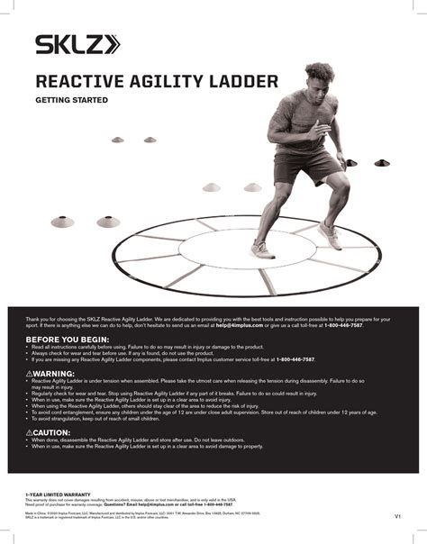 sklz reactive agility ladder getting started pdf download manualslib
