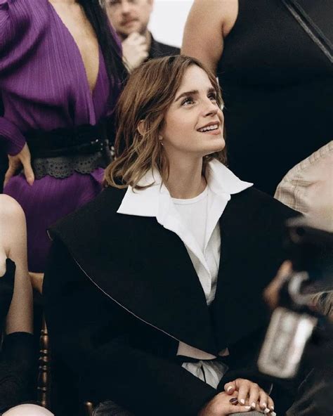 Emma Watson Makes Rare Appearance At Schiaparelli Show During Paris